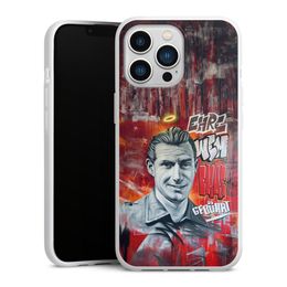 DeinDesign iPhone 13 Pro Handy Silikon H&uuml;lle Case wei&szlig; Handyh&uuml;lle 1. Fc Kaiserslautern 1. Fck Fritz Walter Silikon Case