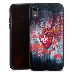 DeinDesign iPhone Xr Handy Silikon H&uuml;lle Case schwarz Handyh&uuml;lle 1. Fck 1. Fc Kaiserslautern Heart