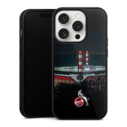DeinDesign iPhone 15 Pro Handy Gallery Case Handyh&uuml;lle 9H Geh&auml;rtetes Glas R&uuml;ckseite H&uuml;lle Stadium 1. Fc K&ouml;ln Official Licensed Product Gallery Case
