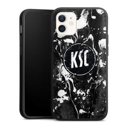 DeinDesign iPhone 12 mini Handy Premium Silikon H&uuml;lle Handyh&uuml;lle schwarz Case Karlsruher Sc Ksc Official Licensed Product Silikon Premium Case