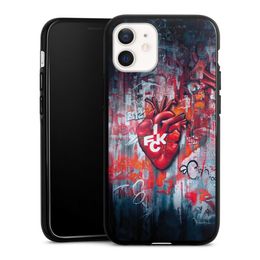 DeinDesign iPhone 12 mini Handy Silikon H&uuml;lle Case schwarz Handyh&uuml;lle 1. Fc Kaiserslautern Heart 1. Fck