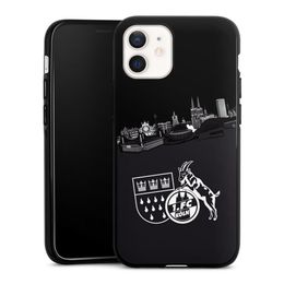 DeinDesign iPhone 12 Handy Silikon H&uuml;lle Case schwarz Handyh&uuml;lle 1. Fc K&ouml;ln Official Licensed Product Skyline