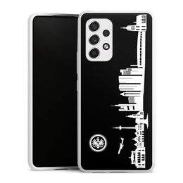 DeinDesign Galaxy A53 5G Handy Silikon H&uuml;lle Case wei&szlig; Handyh&uuml;lle Eintracht Frankfurt Skyline Sge Silikon Case