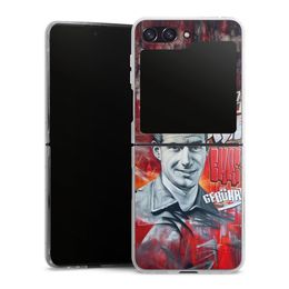 DeinDesign Galaxy Z Flip 5 Handy Hard Case Schutzh&uuml;lle transparent Smartphone Handy H&uuml;lle 1. Fck 1. Fc Kaiserslautern Fritz Walter Hard Case