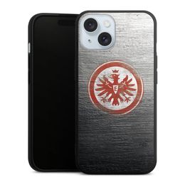 DeinDesign iPhone 15 Handy Premium Silikon H&uuml;lle Handyh&uuml;lle schwarz Case Eintracht Frankfurt Sge Logo Silikon Premium Case