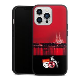 DeinDesign iPhone 13 Pro Handy Premium Silikon H&uuml;lle Handyh&uuml;lle schwarz Case 1. Fc K&ouml;ln Skyline Official Licensed Product Silikon Premium Case