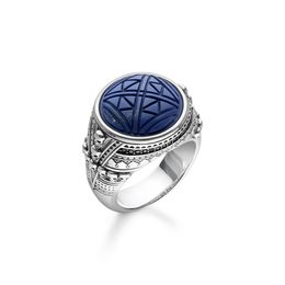 Thomas Sabo Ring Ethno Totenköpfe blau