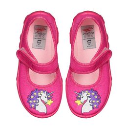 Superfit - Spangen-Hausschuhe BONNY UNICORN STAR mit Glitzer in pink, Gr.24