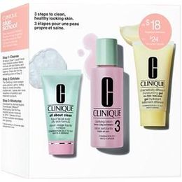 Clinique 3-Phasen Systempflege 3-Phasen-Systempflege Geschenkset Liquid Facical Soap 30 ml + Clarifying Lotion 3 60 ml + Moisturizing Gel 30 ml