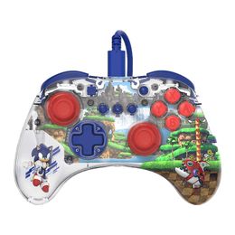 pdp LLC REALMz™ Wired: Sonic Gaming Controller Motiv: Green Hill Zone für Nintendo Switch, Switch OLED