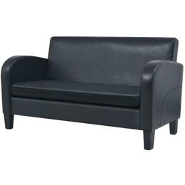 MAISONCHIC 2-Sitzer-Sofa Loungesofa Couch Modern Kunstleder Schwarz DE10369 - Schwarz