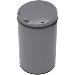 SVITA - Sensor-Mülleimer 30L Stahl Mülleimer mit Sensor Abfalleimer Küche Grau