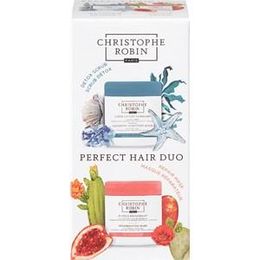 Christophe Robin Haarpflege Pflege Perfect Hair Duo Cleansing Purifying Scrub with Sea Salt 40 ml + Regenerating mask with prickly pear oil 40 ml