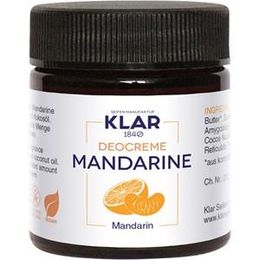 Klar Seifen Pflege Feste Deocreme Mandarine