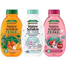 Garnier Wahre Schätze Wahre Schätze Geschenkset Mildes 2in1 Shampoo Der König der Löwen 250 ml + Mildes 2in1 Shampoo Die Eiskönigin + Mildes 2in1 Shampoo Prinzessin Ariell 250 ml