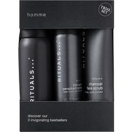 Rituals Rituale Homme Collection Geschenkset Foaming Shower Gel 50 ml + 24h Anti-Perspirant Spray 50 ml + Face Scrub 70 ml