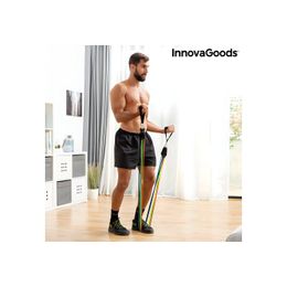 InnovaGoods Trainingsbänder Satz regulierbaren Stretchbändern mit Accessoires und Übungsleitfade