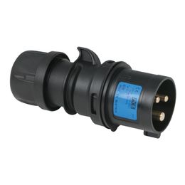 PCE CEE 16 A/240 V - 3P Plug male - Schwarz - Turbo Twist - IP44