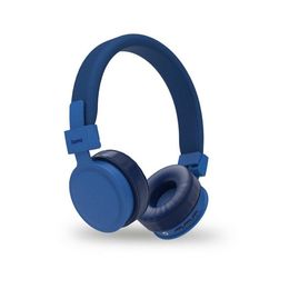 Hama Wireless Bluetooth Headset, Over Ear Bluetooth Kopfhörer, kabellos Bluetooth-Kopfhörer (Freisprechfunktion, Sprachsteuerung, True Wireless, integrierte Steuerung für Anrufe und Musik, Google Assistant, Siri, A2DP Bluetooth, AVRCP Bluetooth, HFP, klappbar, mit Mikrofon und Ladekabel, individuelle Einstellung, Stereo), blau