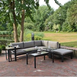 Garden Pleasure Gartenlounge-Set MIRANDA, (5-tlg), grau