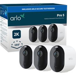 ARLO Pro 5 Spotlight 3er Set Überwachungskamera (Außenbereich, Innenbereich), weiß