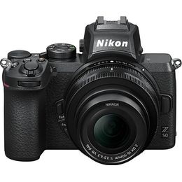 Nikon Z 50 mit dem Objektiv NIKKOR Z DX 16-50 mm 1:3.5-6.3 Systemkamera (Weitwinkelzoom-Objektiv NIKKOR Z DX 16-50 mm 1:3.5-6.3, 21,51 MP, Bluetooth, WLAN (Wi-Fi), schwarz