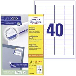 Avery-Zweckform 3657-200 Universal-Etiketten 48.5 x 25.4 mm Papier Weiß 8800 St. Permanent haftend Farblaserdrucker