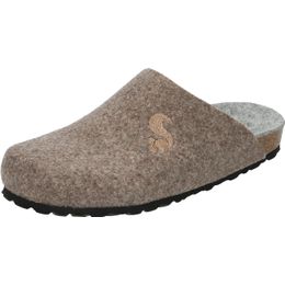 THIES® Pantoffeln, Stickerei, rutschfest, für Damen, braun, 40