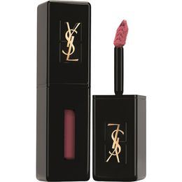 Yves Saint Laurent Rouge Pur Couture Vernis À Lèvres Vinyl Cream, Lippen Make-up, lipgloss, Fluid, rot (407 CARMINI SESSIO), glänzend, Deckkraft: Mittel bis Hoch,