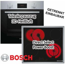 Herdset Bosch Backofen EcoClean mit Elektro-Kochfeld DirektSelect - autark, 60 cm