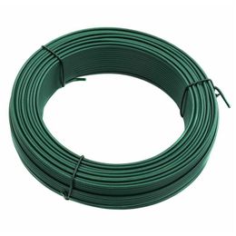 EstexoH&G Estexo - Bindedraht Basteldraht Draht Gartenzaun 2,0 mm verzinkt, anthrazit grün 25m 50m Moosgrün ral 6005 / 2,0 mm x 50 m