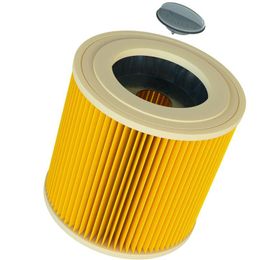 vhbw - Faltenfilter kompatibel mit Kärcher wd 3600, wd 3.600 Staubsauger - Filter, Patronenfilter, Papier, gelb