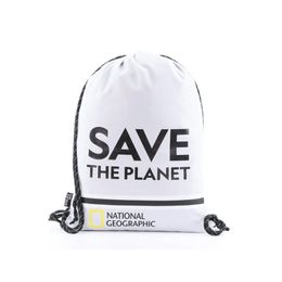 National Geographic Kulturbeutel Saturn, aus recyceltem Polyester, weiß