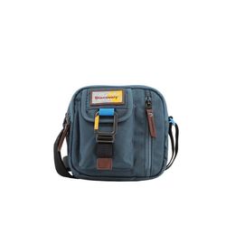 Discovery Schultertasche Icon, aus rPet Polyester-Material, blau