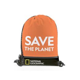 National Geographic Kulturbeutel Saturn, aus recycletem Polyester, orange