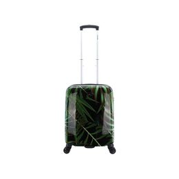 Saxoline® Koffer Palm Leaves, mit praktischem TSA-Zahlenschloss, beige|grün|schwarz