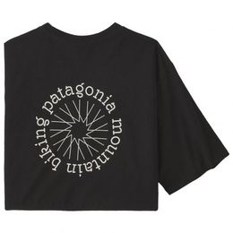 Patagonia - Spoke Stencil Responsibili Tee - T-Shirt Gr XS schwarz