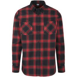 Urban Classics Hemd Herren Gr&ouml;&szlig;e 4XL rot / schwarz