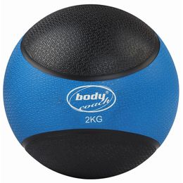 L.A. Sports Body Coach Medizinball zweifarbiger Gewichtsball 2 KG Gewicht Ø 19,5 cm