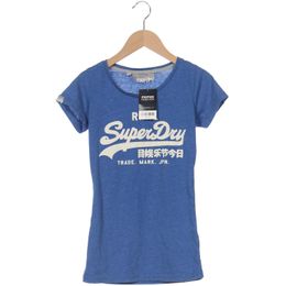 Superdry Damen T-Shirt, blau, Gr. 34