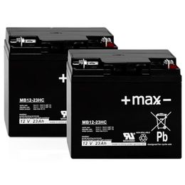 +maxx- 2x 12V 23Ah passend für Basic Line BL270/320 New Kite AGM Bleiakkus