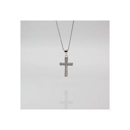 ELLAWIL Silberkette Kreuzkette Damen Kette mit Kreuz Anhänger Halskette Schmuck (Kettenlänge 50 cm
