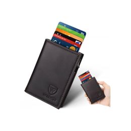 TEEHON Geldbörse Kartenetui Pop-up-Kreditkartenhalter Hochwertige Geldbörse aus Leder