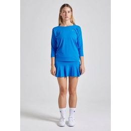 SPORTKIND Funktionsshirt Tennis 3/4 Loose Fit Shirt Mädchen & Damen cyan blau