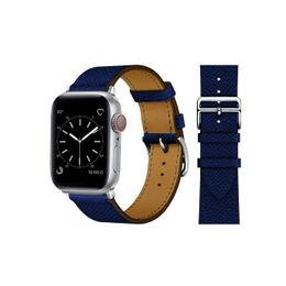 Widmann-Shop Smartwatch-Armband Kunstleder Band für Apple Watch 38/40mm 42/44mm 45mm 49mm Series 9 8 7