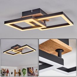 hofstein Bealo Deckenleuchte LED Braun, Holzoptik, 1-flammig