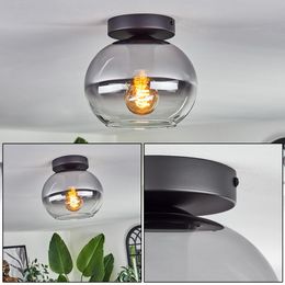 hofstein Apedo Deckenleuchte Glas 20 cm Klar, Rauchfarben, 1-flammig