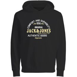 Jack & Jones Jack & Jones Junior JJMinds Sweat Hood JNR Kapuzenpullover schwarz in 140