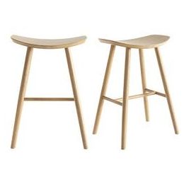 Miliboo Barhocker helles Holz H65 cm (2er-Set) DEMORY