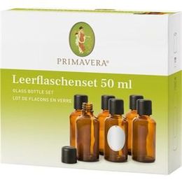 Primavera Aroma Therapie Zubehör Leerflaschenset 6 x 50 ml Braunglasflaschen